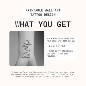 PATIENCE | Minimalist Line Art | Printable Wall Art and Tattoo Design ...
