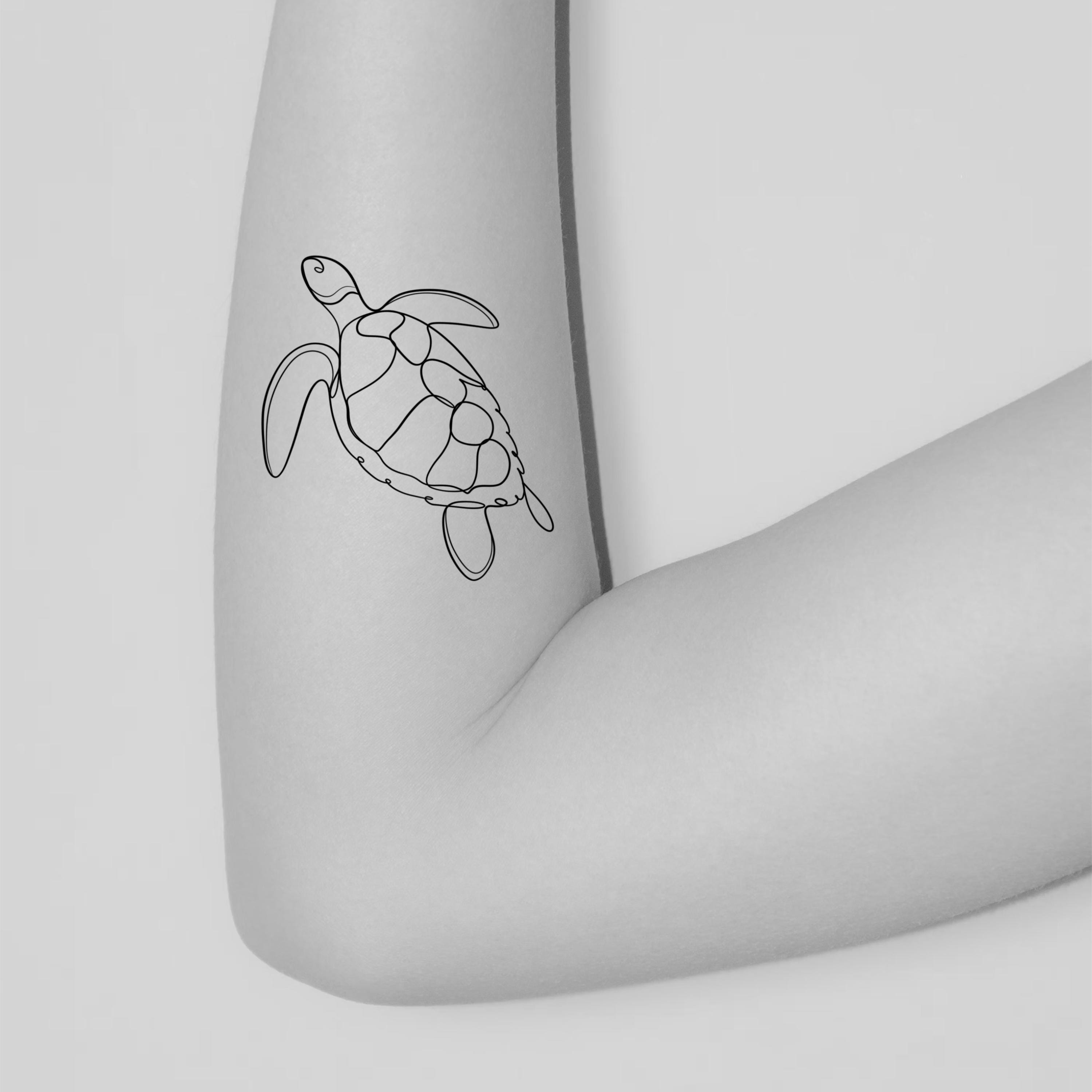 TURTLE | Minimalist Line Art | Printable Wall Art and Tattoo Design ...