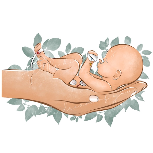 Baby Illustration - Etsy