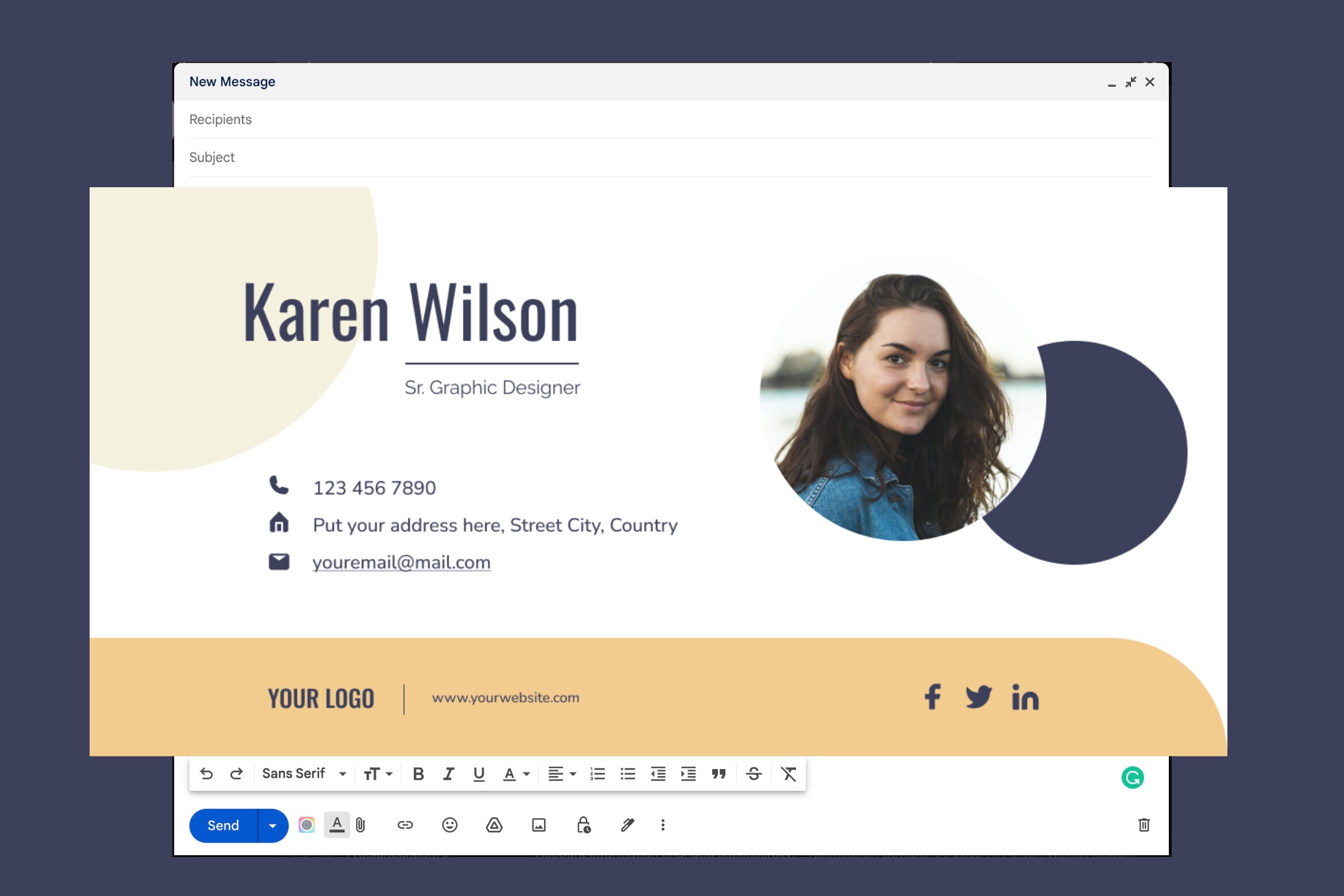 Minimalist Email Signature | Canva Template | Figma Template ...