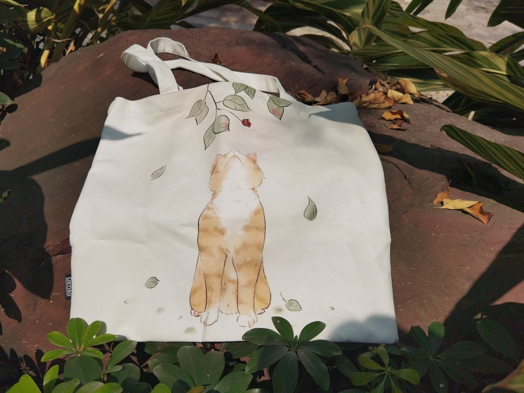 Personalized Cat Canvas Bag, Cat Lover Gift - Etsy