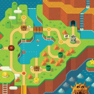Super Mario World Map - Etsy