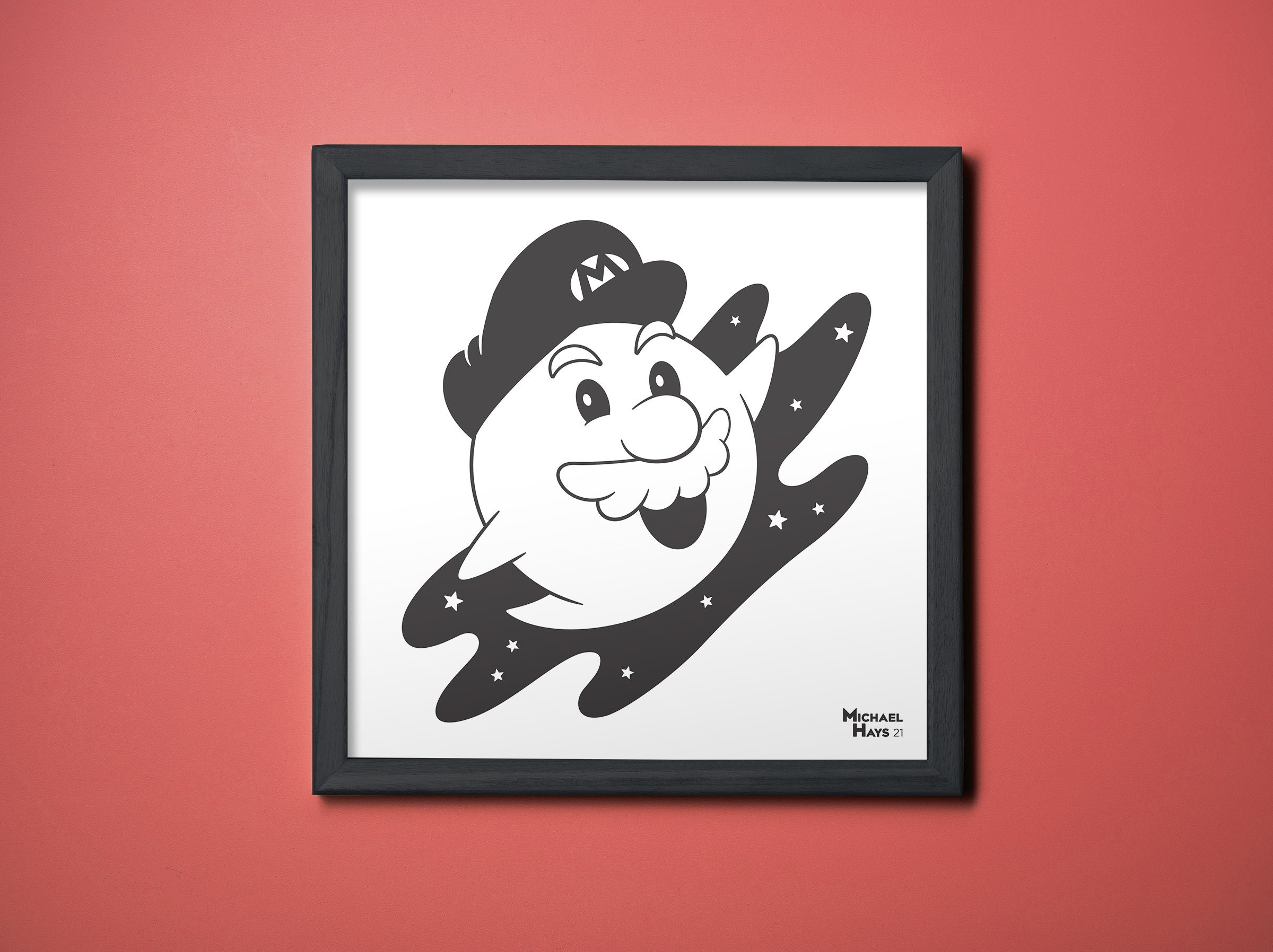 Boo Mario Art Print - Etsy