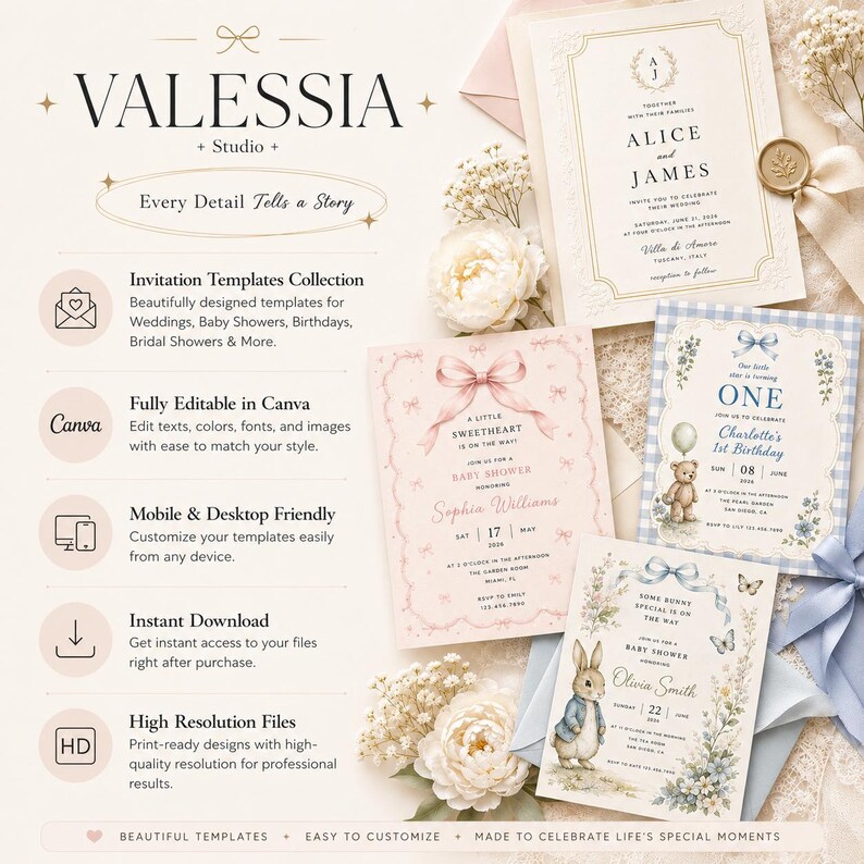 Personalized Photo Wedding Invitation | Couple Portrait Template ...