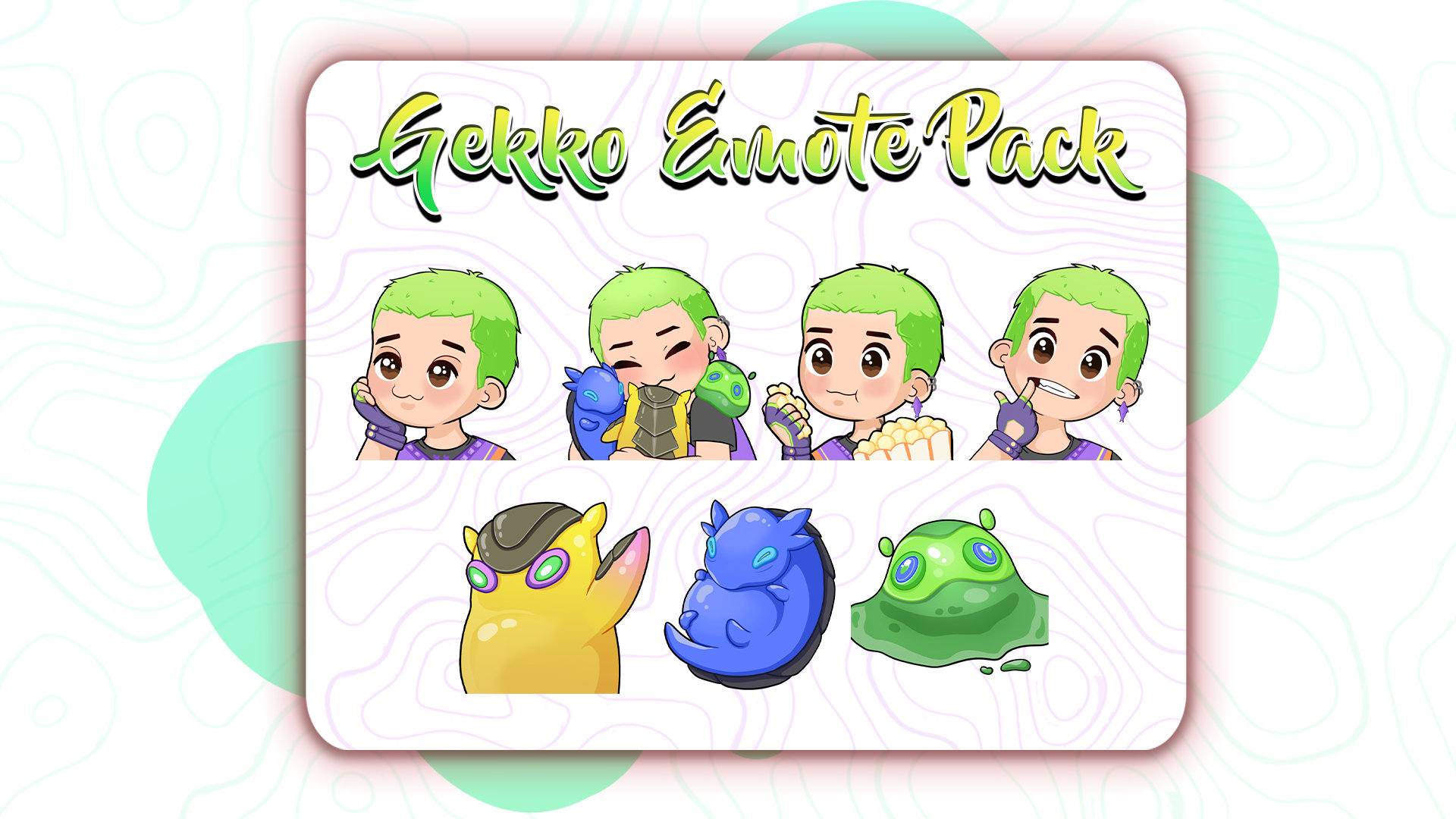 Gekko Emote Pack for Twitch/discord/youtube Custom Twitch Emotes Gaming ...
