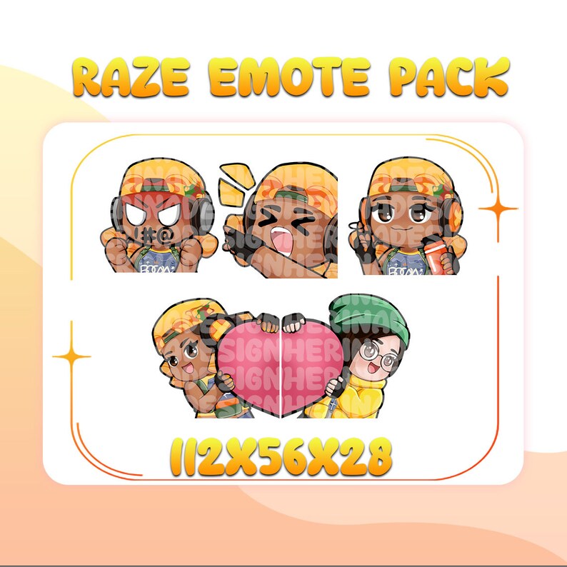 Raze Valorant Emote Pack | Custom Twitch, Youtube & Discord Emotes ...