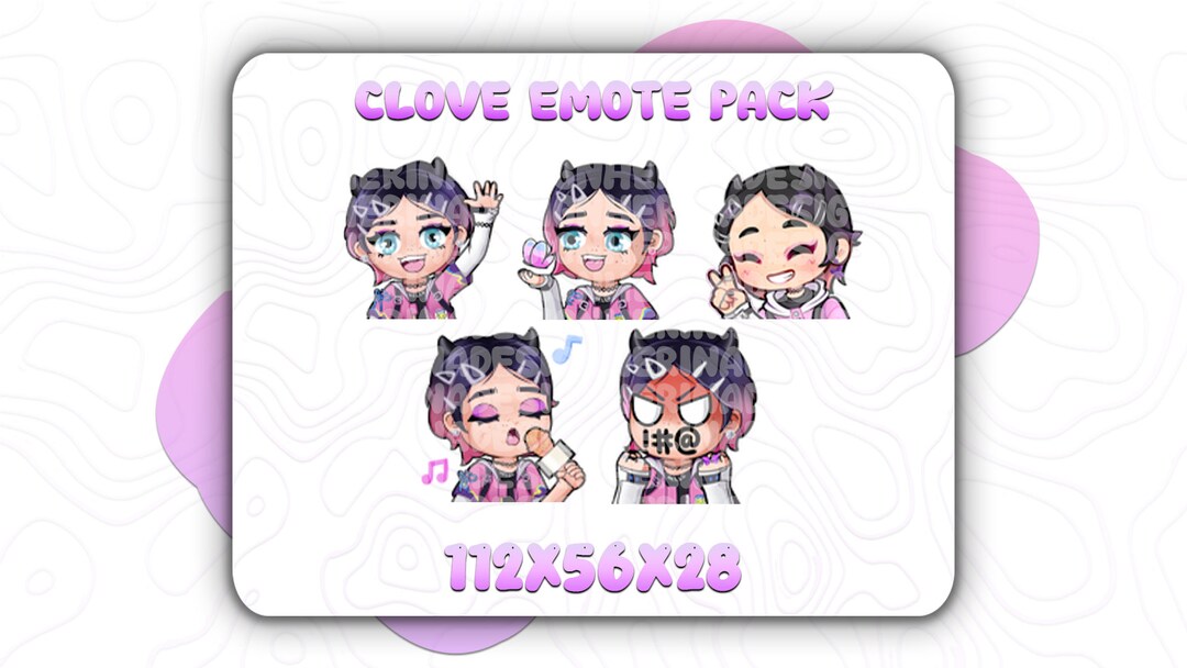 Clove Valorant Emote Pack | Custom Twitch, Youtube & Discord Emotes ...