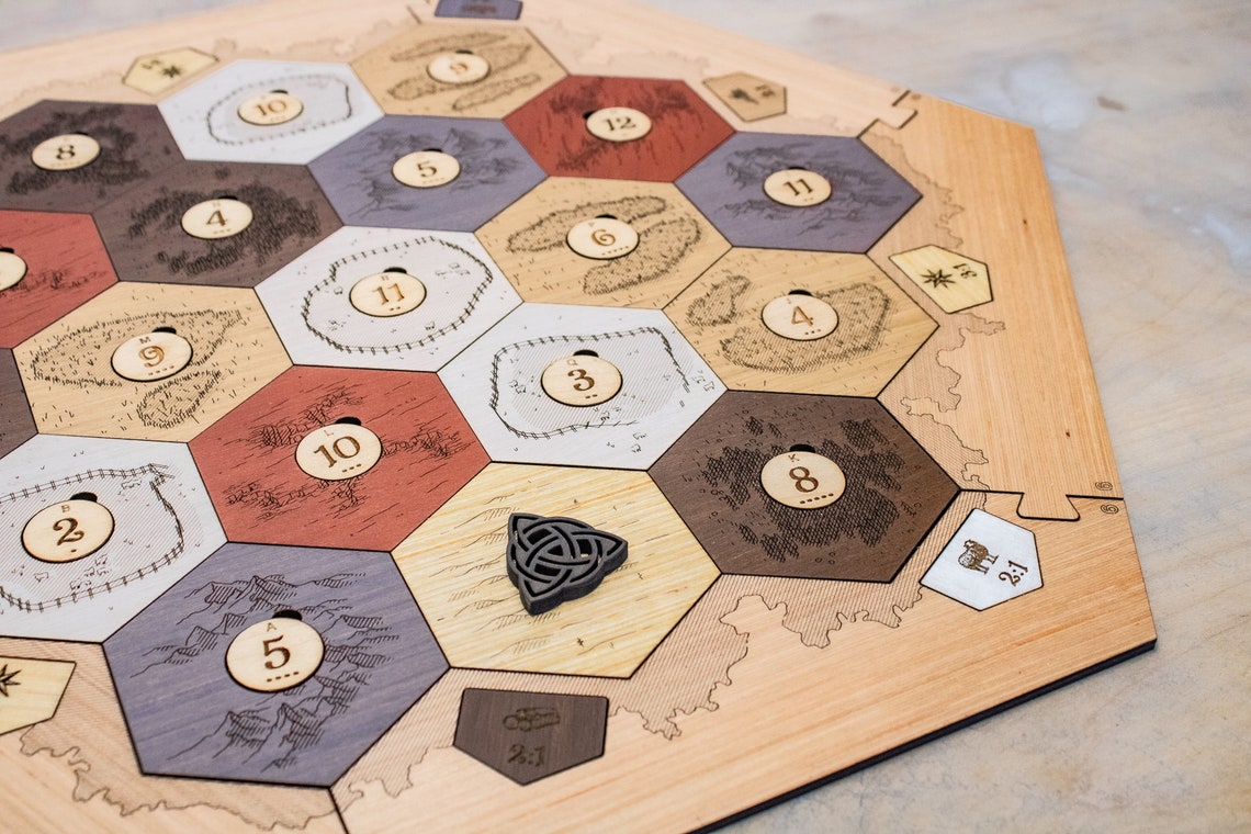 Custom Settlers Game Board Hand Made Wood 3-4 or 5-6 - Etsy