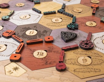 Custom Settlers Game Board Hand Made Wood 2-4 or 4-6 Player - Etsy
