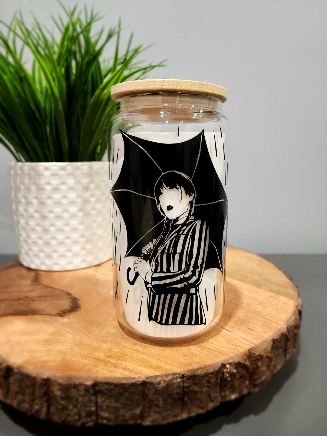 Wednesday Addams Glass Can, Wednesday Glass, in a World Full of Mondays ...