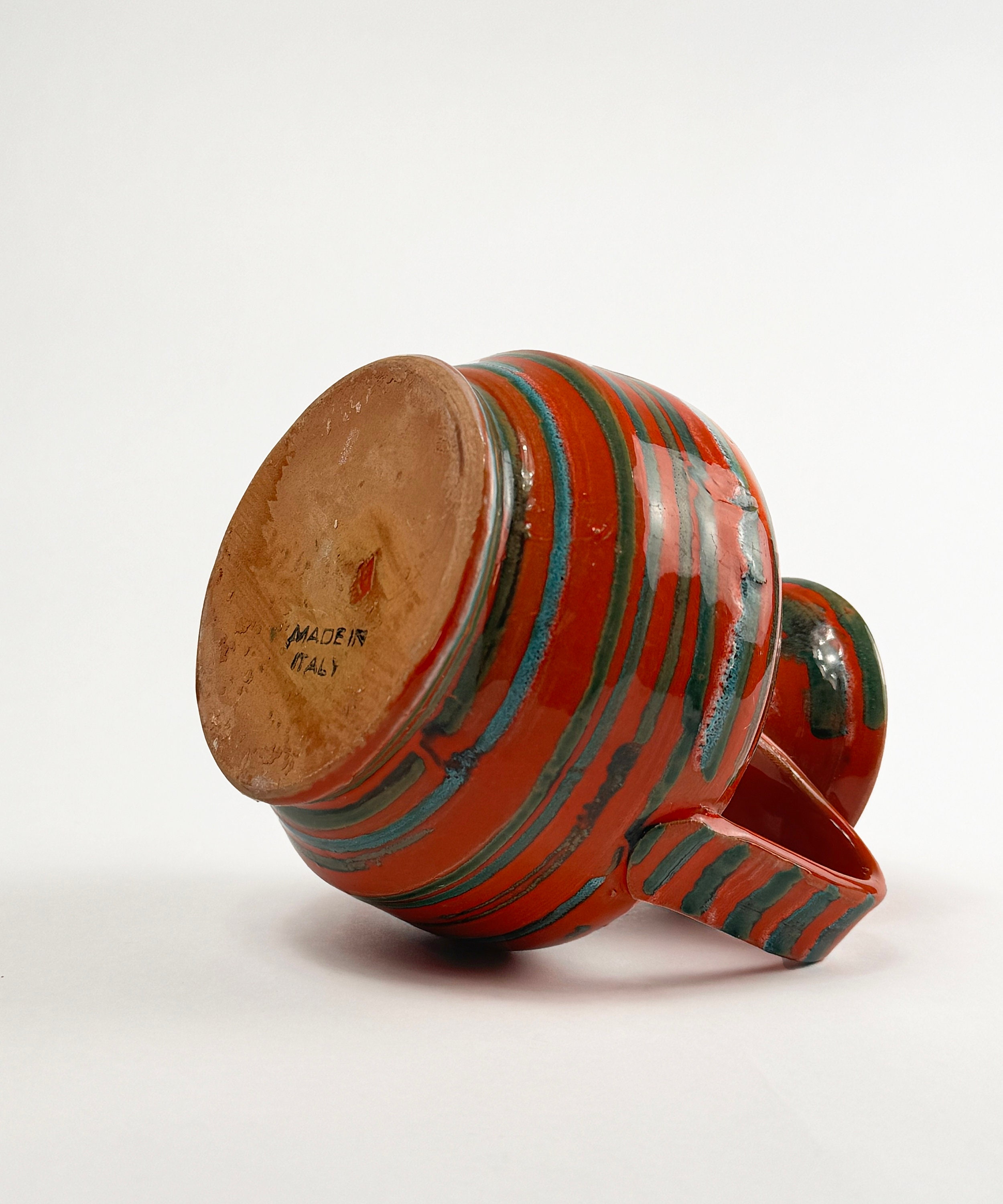 Vintage Ceramic Italian Pitcher Vase - Etsy