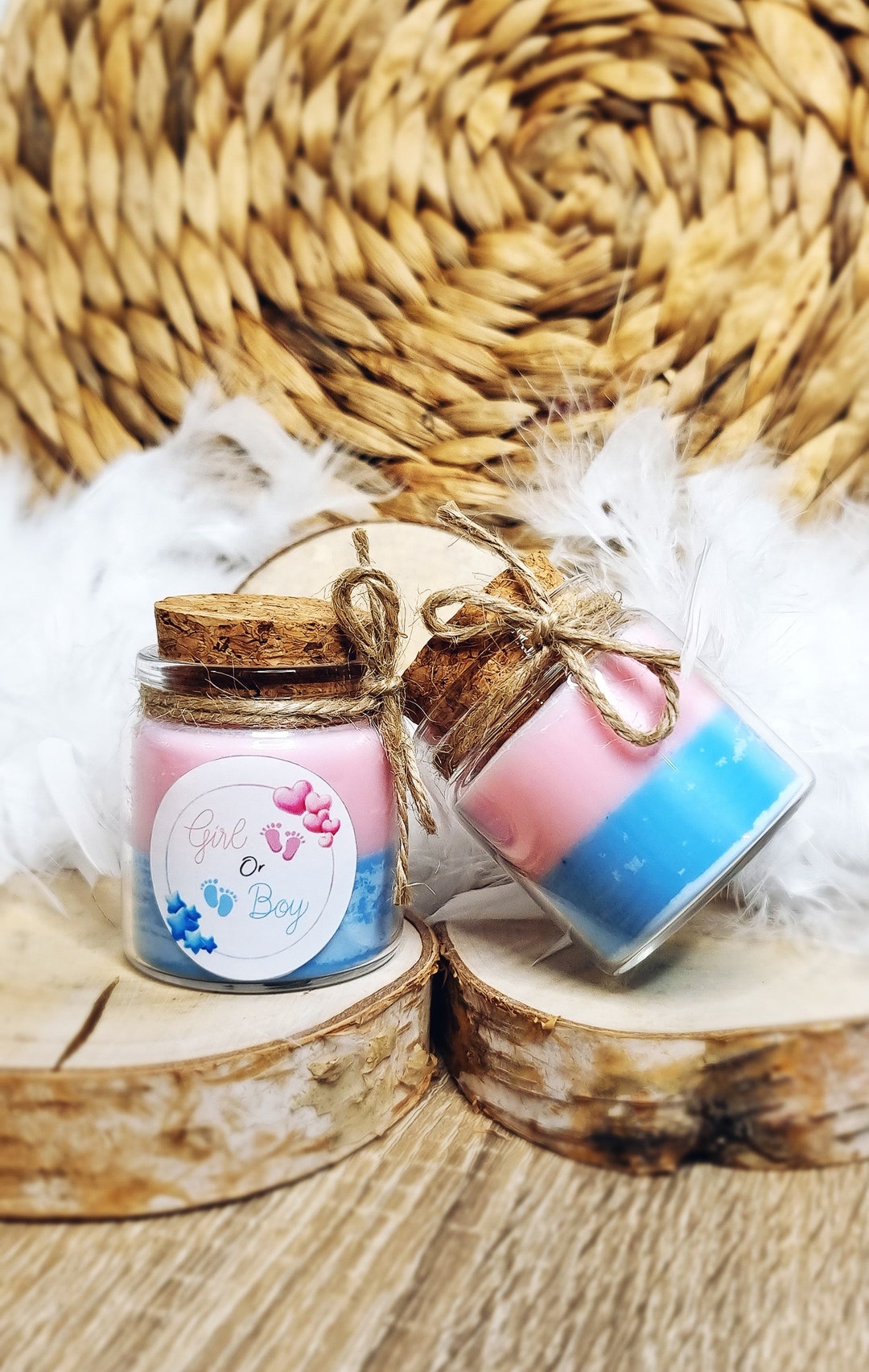 Mini bougie personnalisée Baby shower modèle liège 50ml - Etsy France