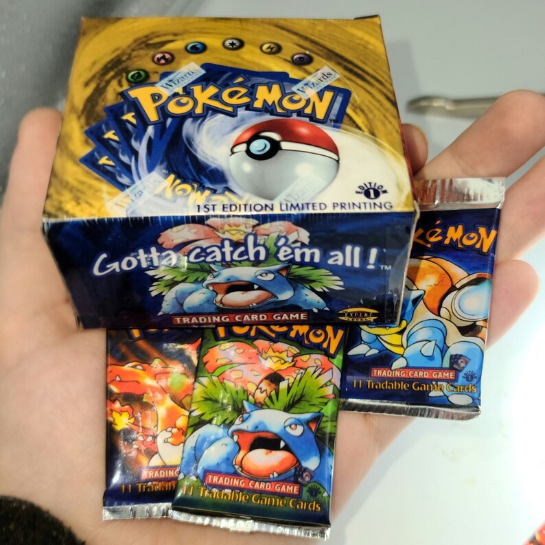 MINI 1st Edition Base Set Booster Box W/ 3 Sealed Mini Packs - Etsy