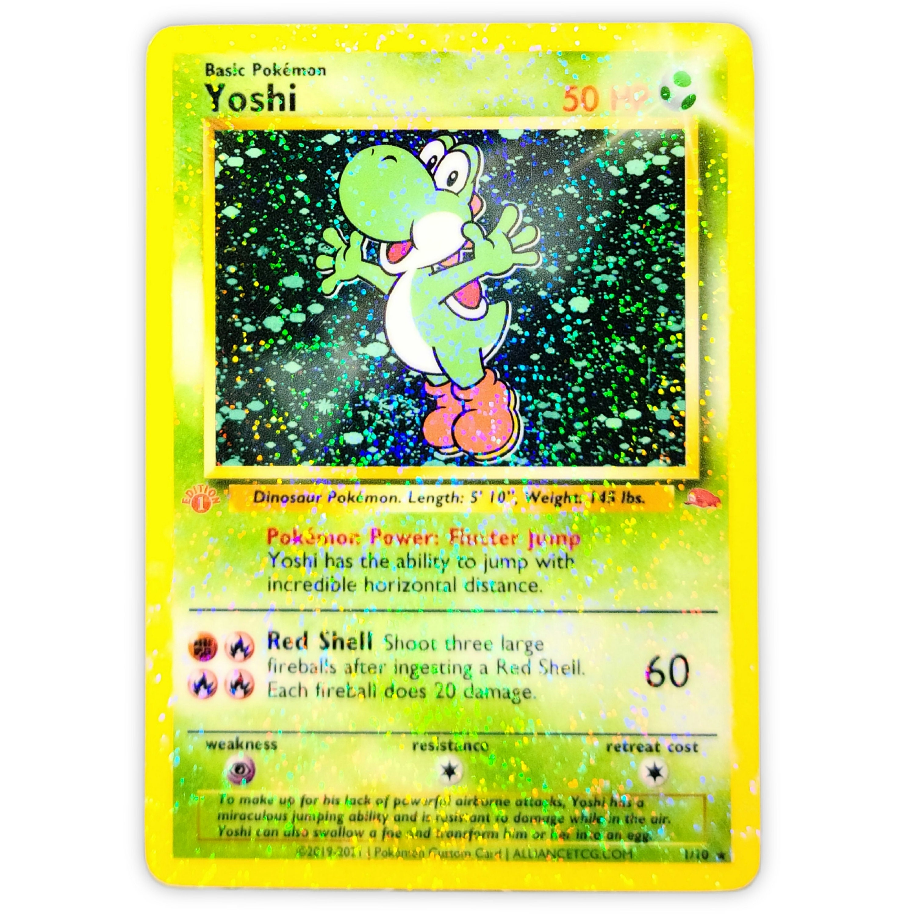 Yoshi Full Holo Custom Trading Card - Etsy