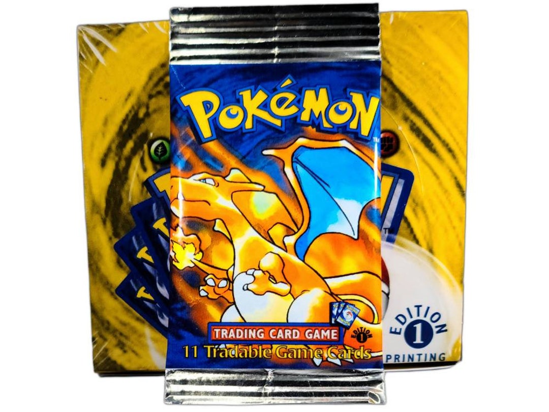 1st Edition Shadowless Base Set Booster Pack Sealed Display Replica ...