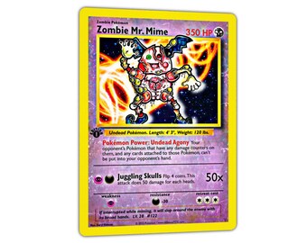 Zombie Mewtwo VMAX Custom Full Art Holo Trading Card - Etsy France