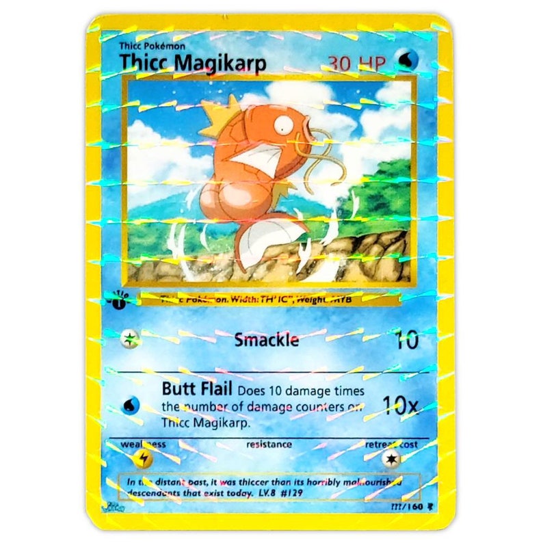 Thicc Magikarp & Thicc Gyarados Holo Custom Cards Set - Etsy Österreich