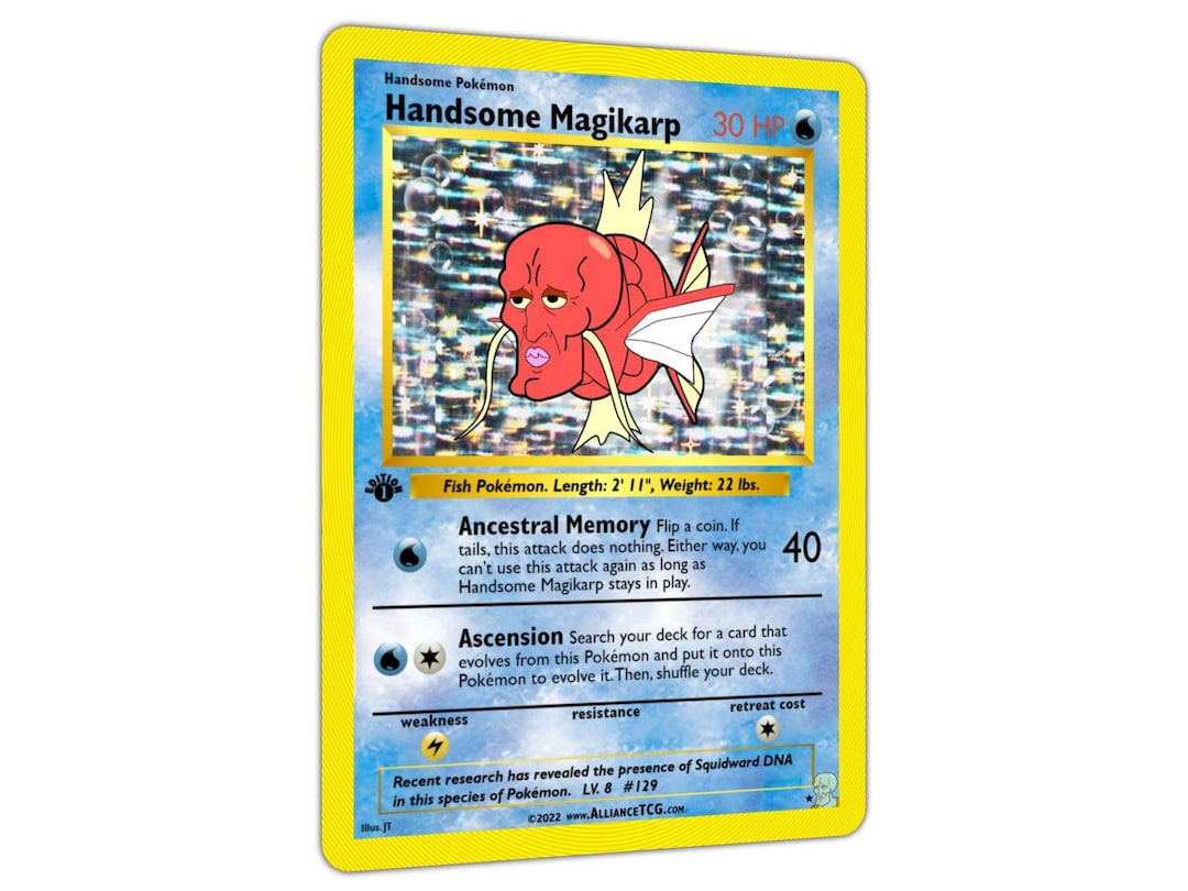 Handsome Magikarp Holo Custom Card - Etsy