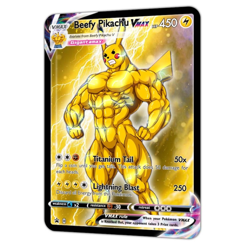 Thick Pikachu Card - Etsy