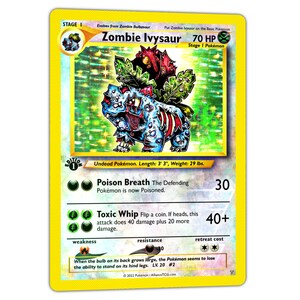 Zombie Venusaur, Ivysaur & Bulbasaur Custom Full Holo Trading Cards - Etsy