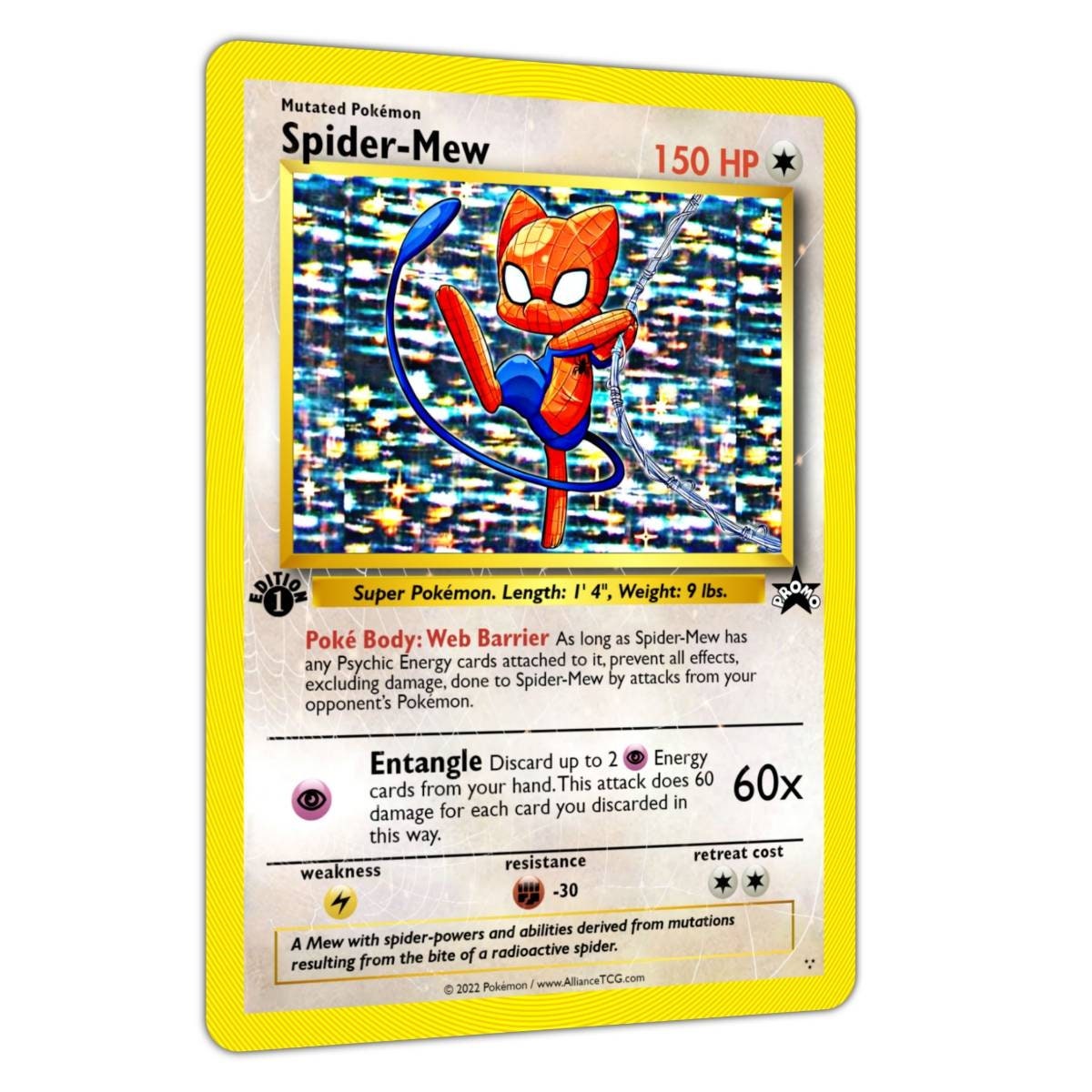 Spider-mew Full Holo Custom Mew Spider-man Crossover Card - Etsy