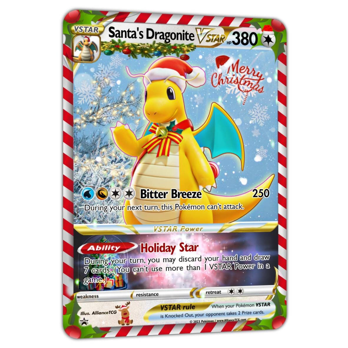 Santa's Dragonite VSTAR Full Art Holo Custom Card - Etsy