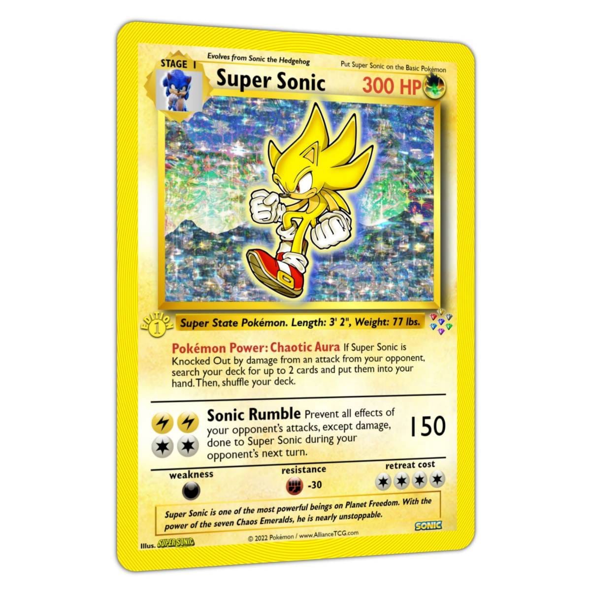 Super Sonic Full Holo Custom Crossover Card - Etsy