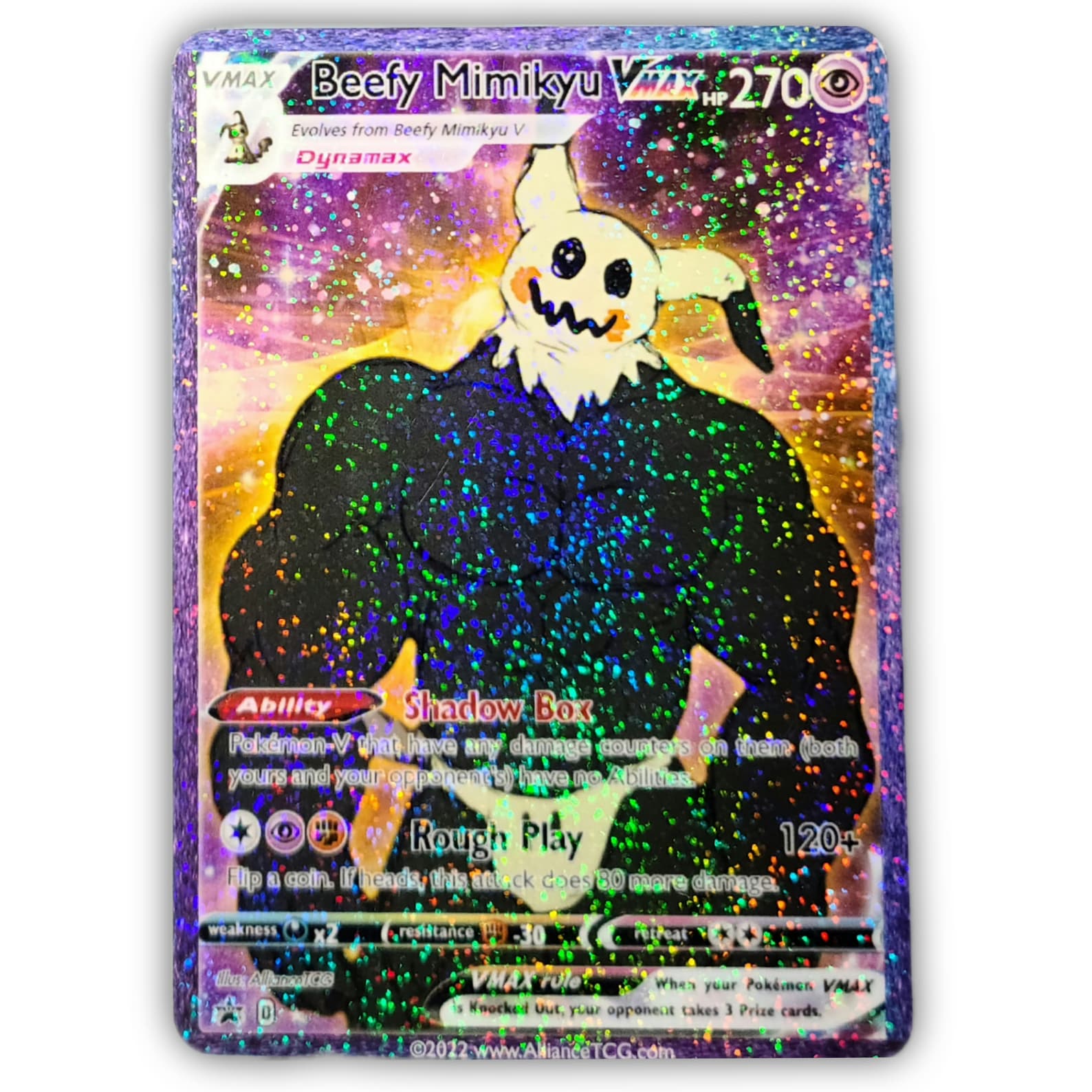 Beefy Mimikyu VMAX Full Art Holo Custom Trading Card - Etsy