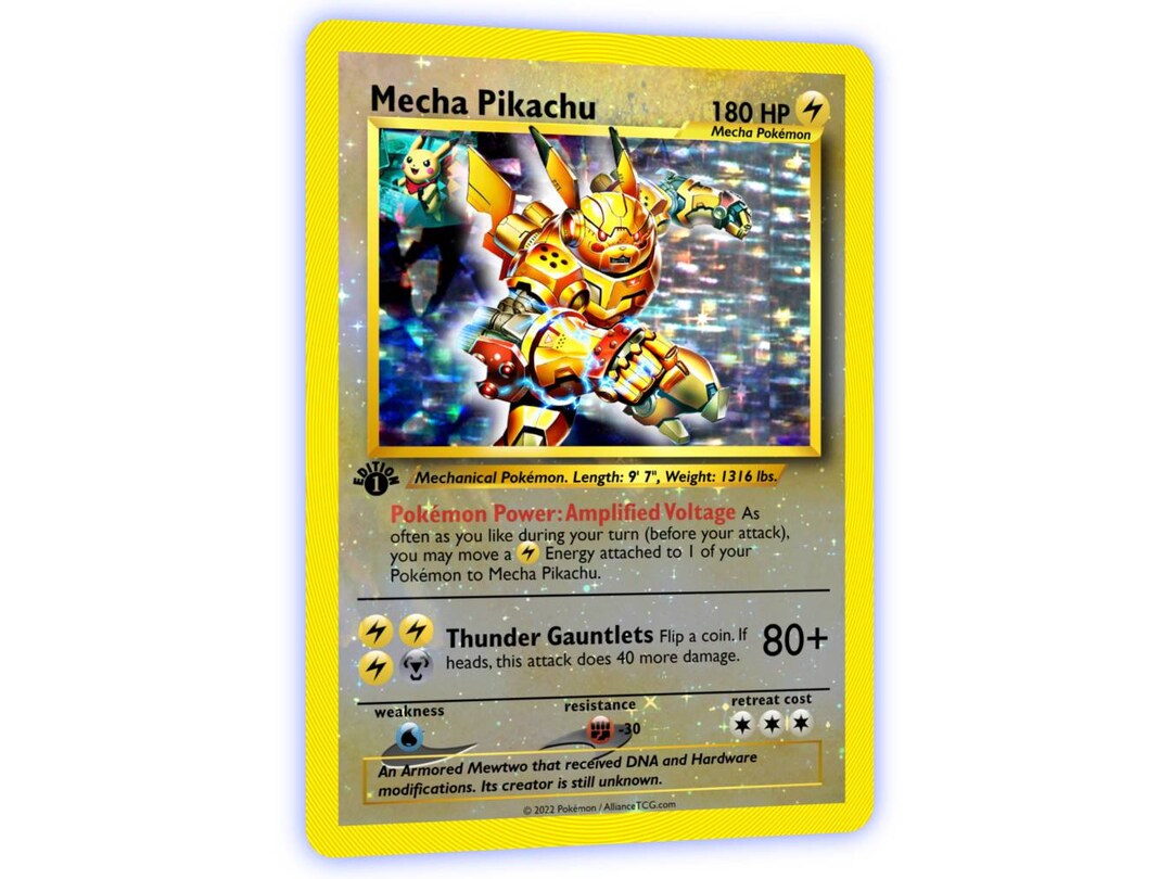 Mecha Pikachu Full Holo Custom Trading Card - Etsy