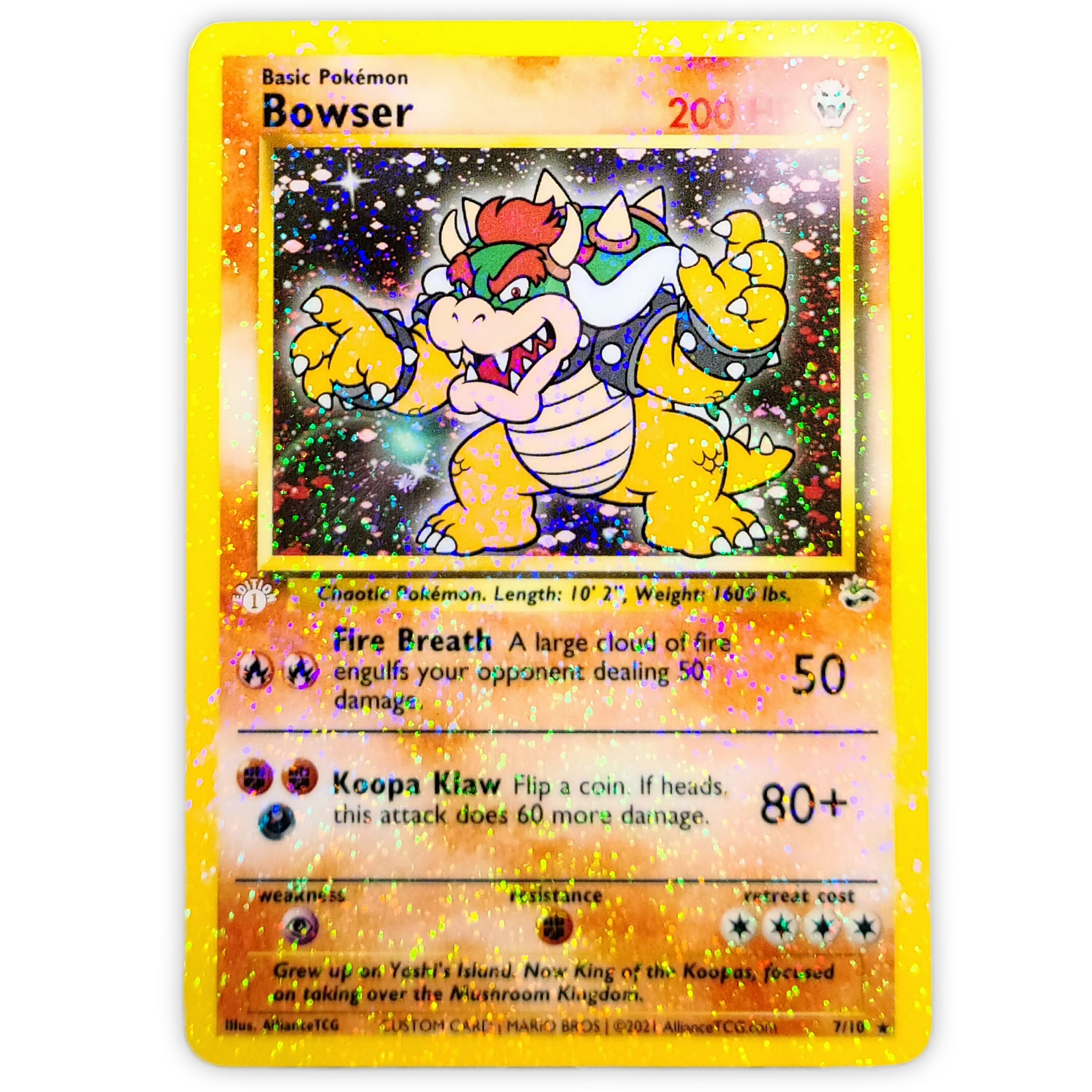 Bowser Custom Full Holo Trading Card | Etsy