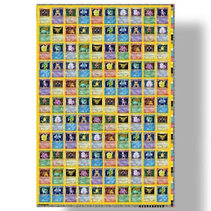 1st Edition Uncut Card Sheet Posters 1319 In. 1st Ed. Shadowless Base ...