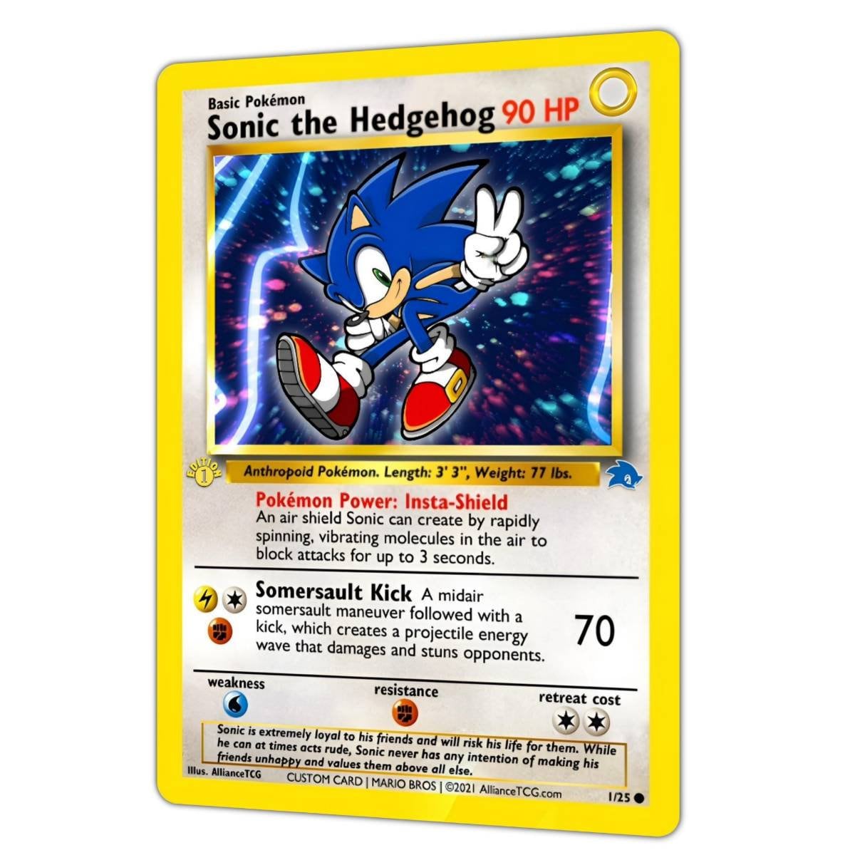 Sonic the Hedgehog Full Holo Custom Crossover Card - Etsy