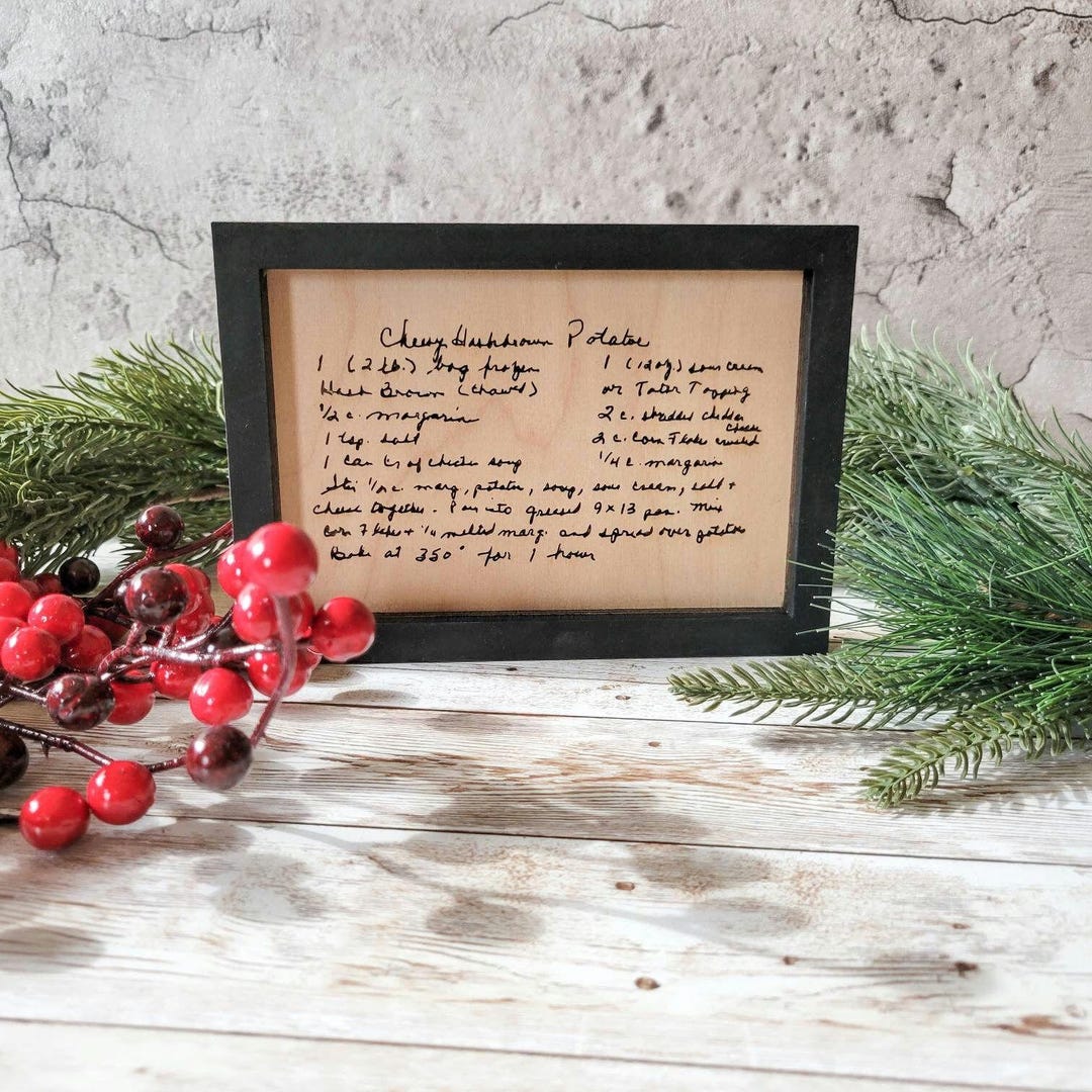Handwritten Recipe Keepsake Sign | Mother's Day Gift | Sympathy Gift ...
