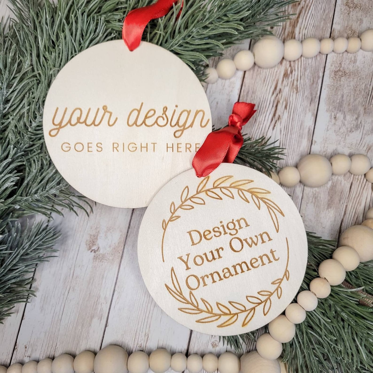 Design Your Own Christmas Ornament Custom Wooden Ornament - Etsy