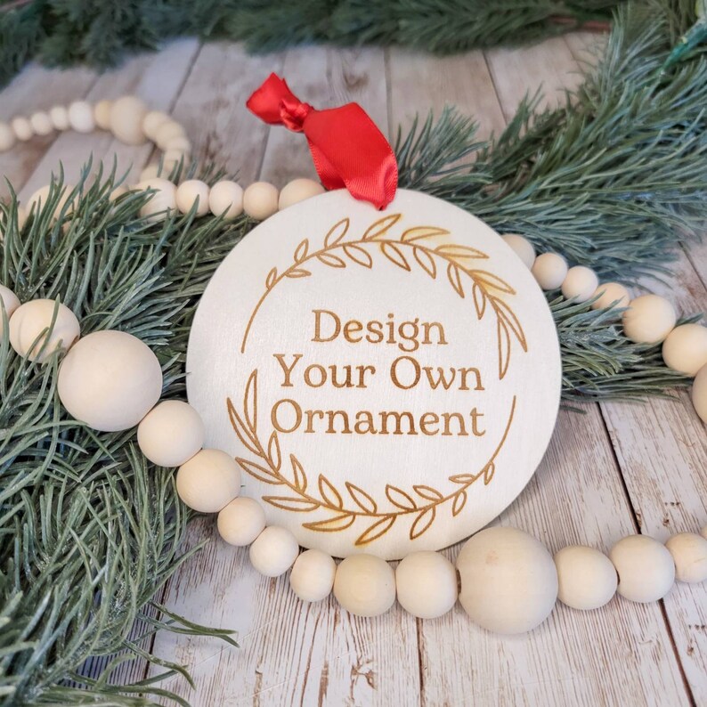 Design Your Own Christmas Ornament Custom Wooden Ornament - Etsy