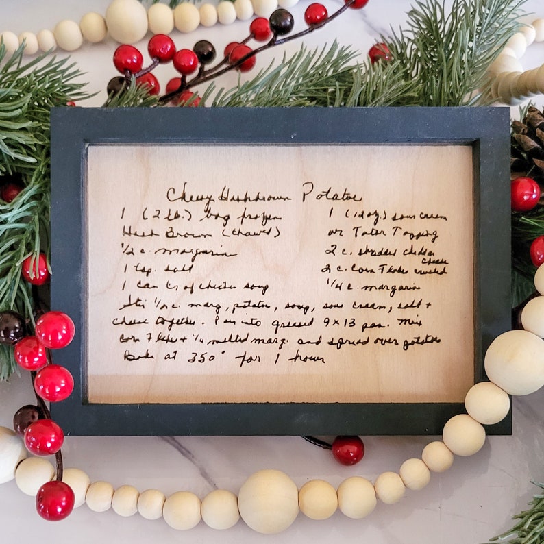 Family Recipe Sign Recipe Wall Art Christmas Recipe - Etsy