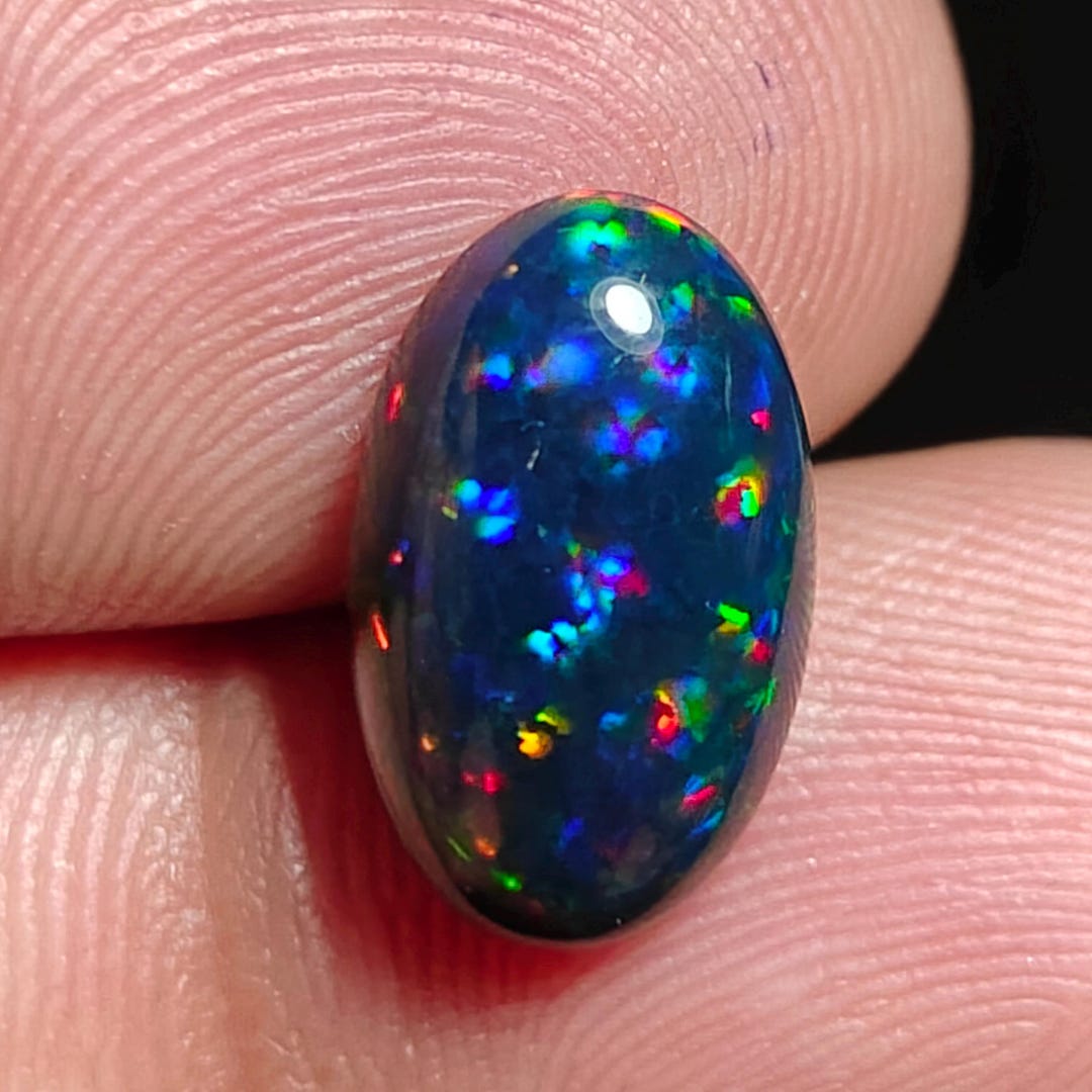 AAA++ Ethiopian Black Opal Cabochon , Dotted Fire Opal Engagement Ring ...