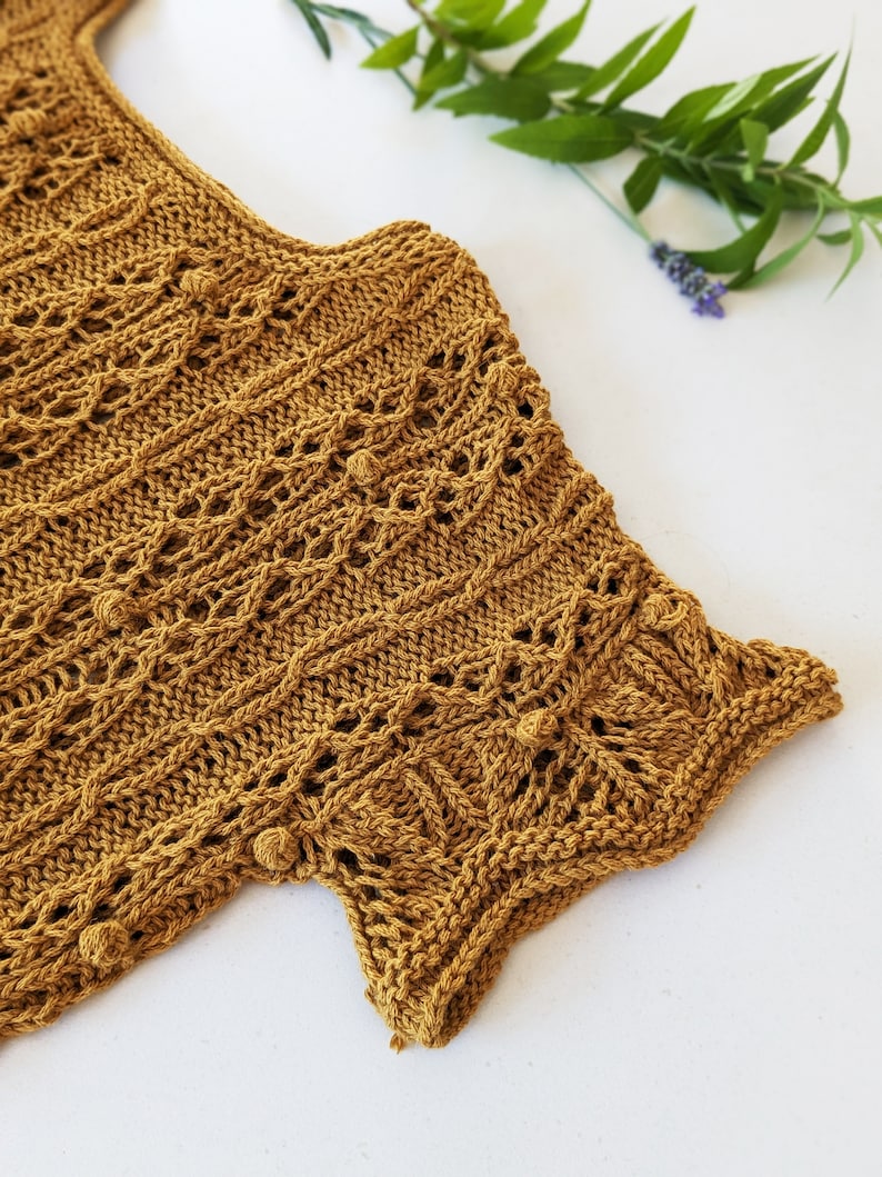 Mara Tee Knitting Pattern (eng) / Patrón De Punto (esp). Lacework ...