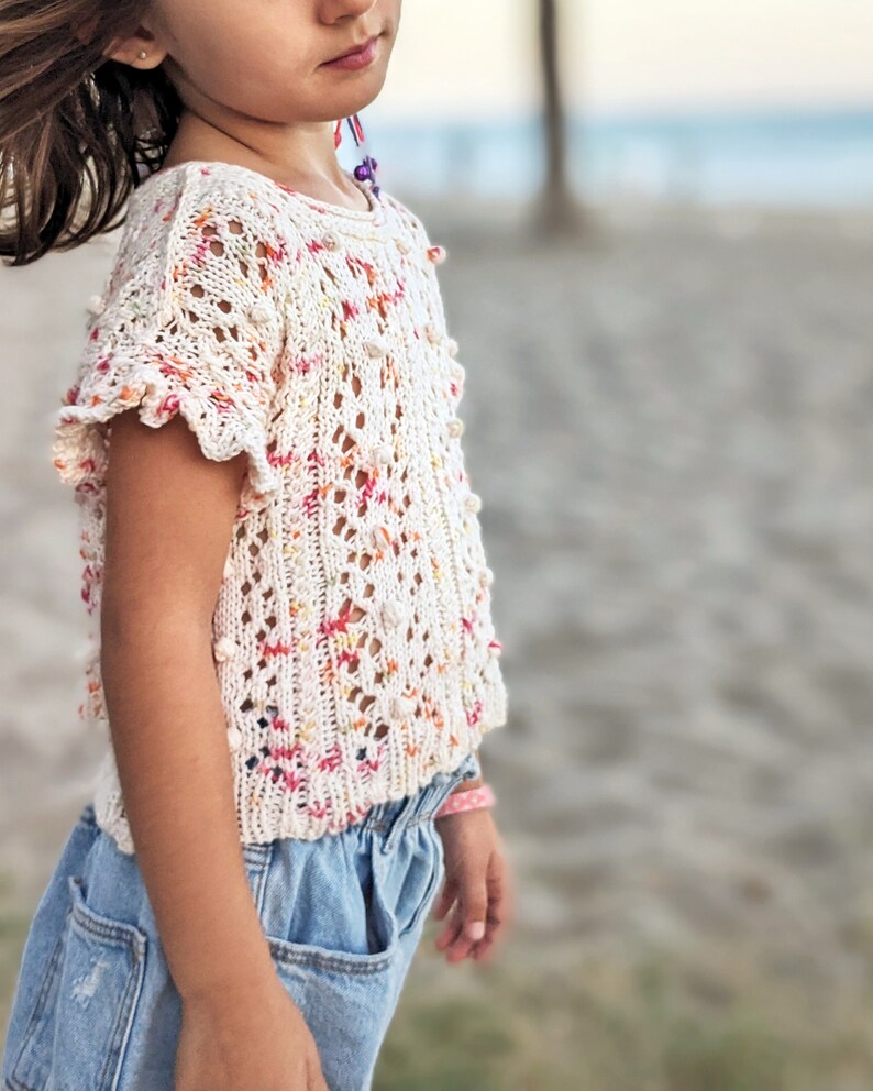 Zoe Sweater & Top Knitting Pattern: Kids Lacework Design (sizes 2-12 ...
