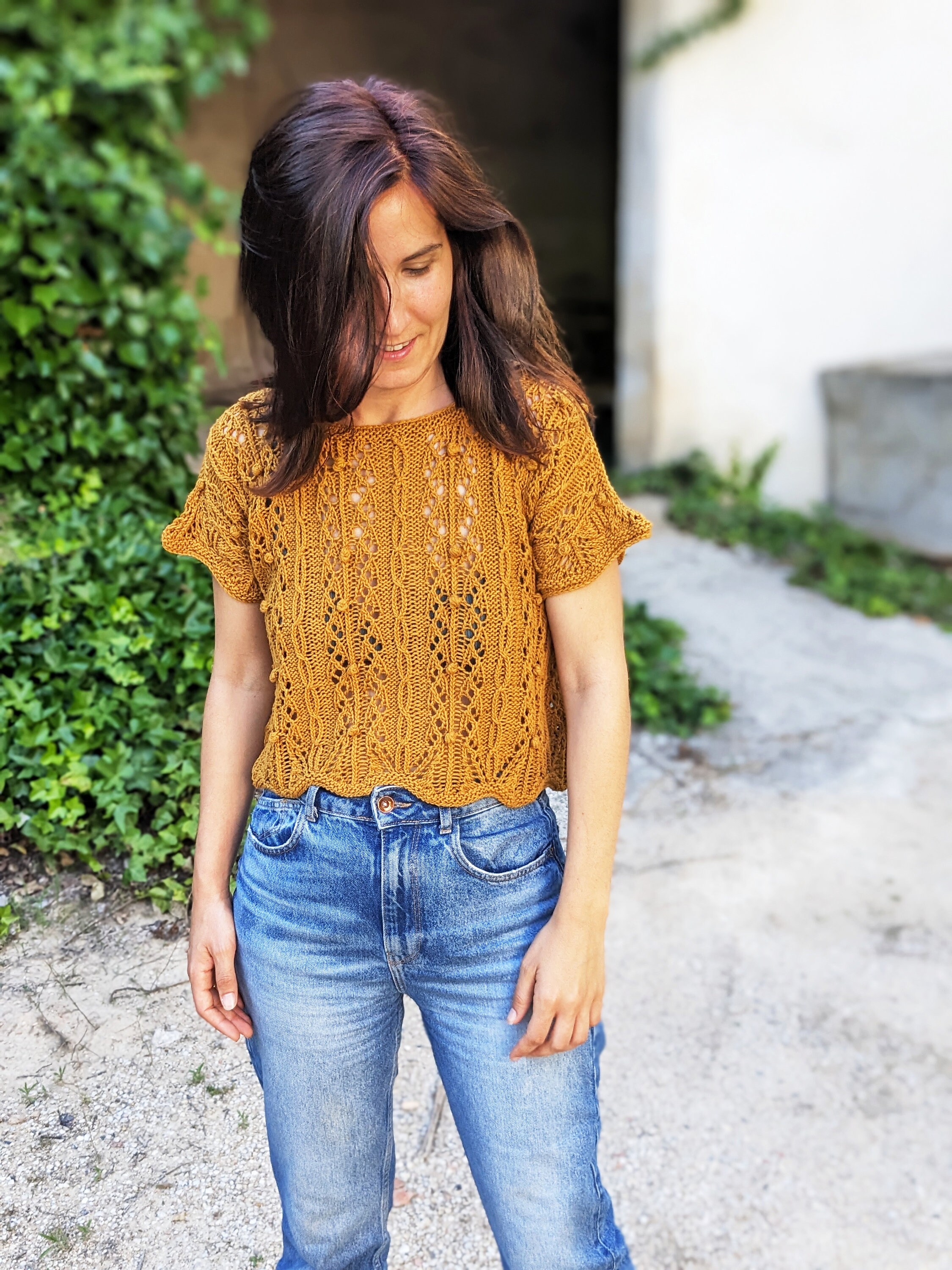 Mara Tee Knitting Pattern (eng) / Patrón De Punto (esp). Lacework ...