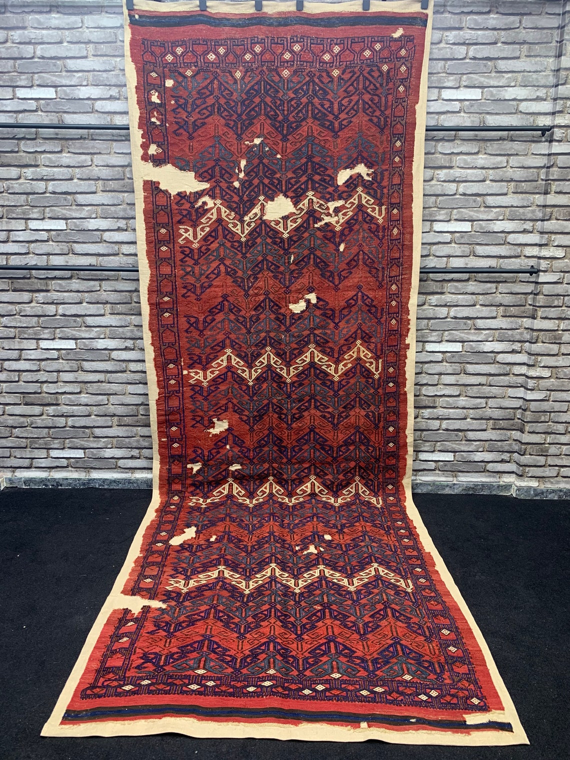 Antique Turkish Cicim Kilim Rug 1850s Soho Antiq Special - Etsy