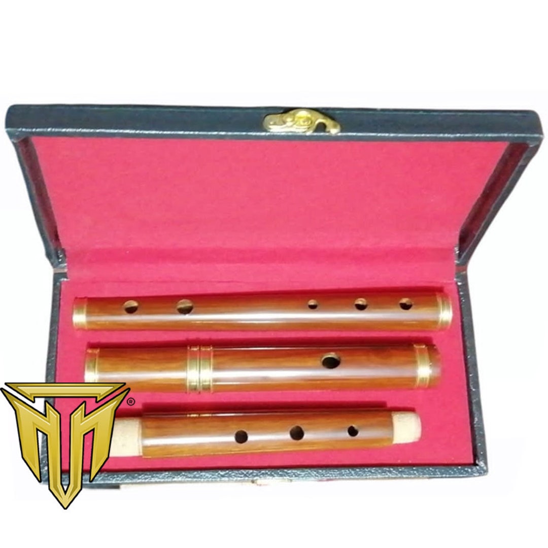 AAEXPO New Irish Professional D Flute 4 Parts Natural Finish With Hard ...