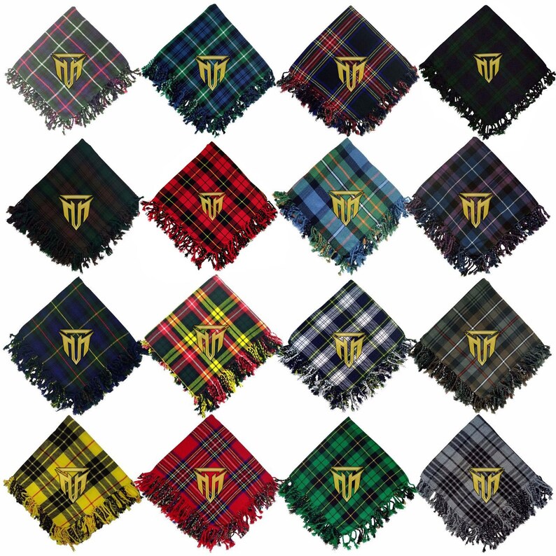 AAEXPO Men's Scottish Kilt Fly Plaid Tartan 48 X 48 Acrylic Wool Shawl ...