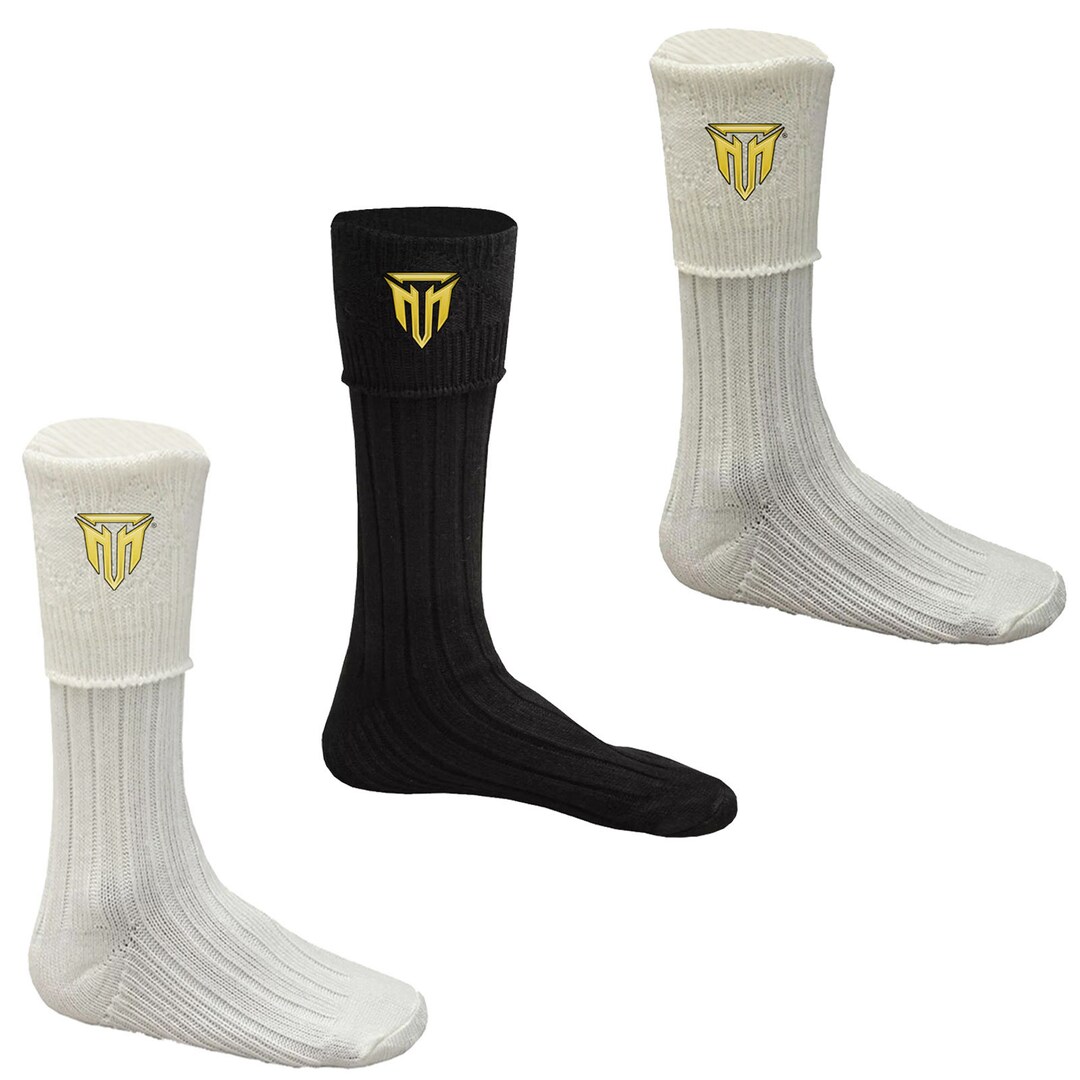 AAEXPO Men's Scottish Irish Hose Kilt Socks Sporrans Flashes White off ...