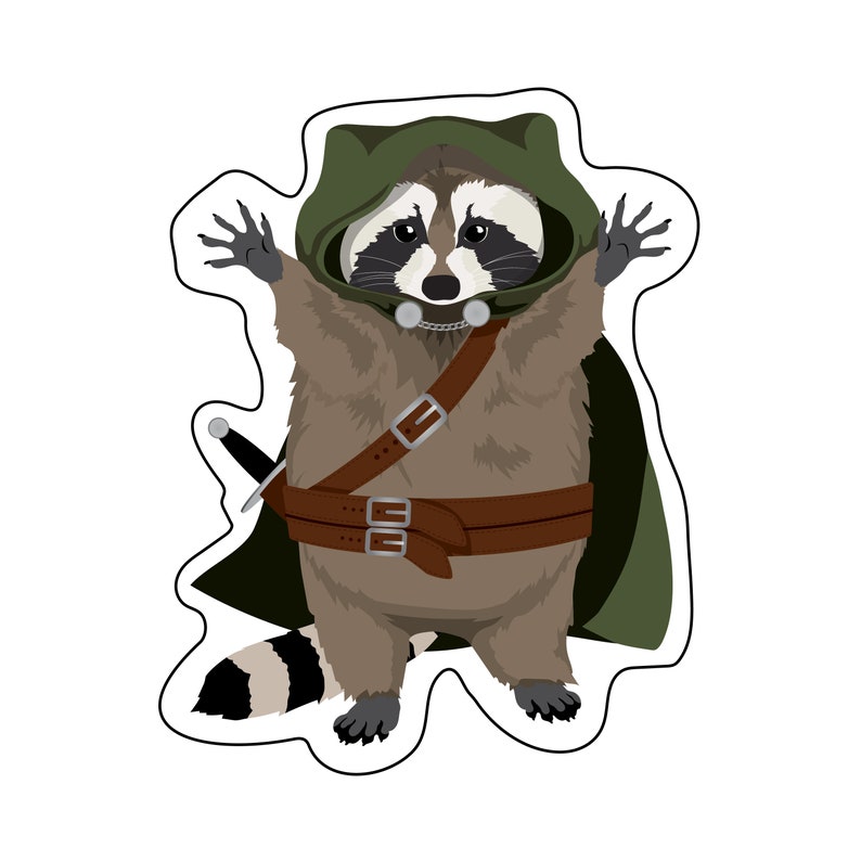 Raccoon Rogue Vinyl Decal - Etsy
