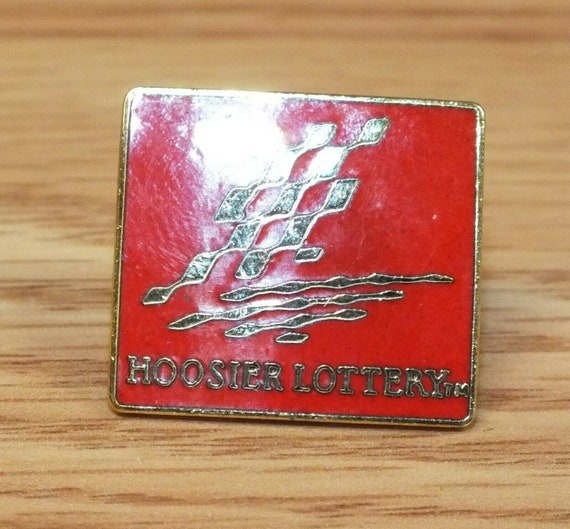 Vintage Hoosier Lottery Indiana Lotto Logo Red & Gold… - Gem