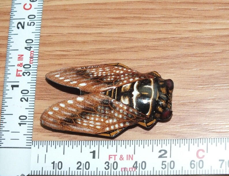 Vintage Brown Tones Metal / Tin Collectible Moth Insect Lapel Pin - Etsy
