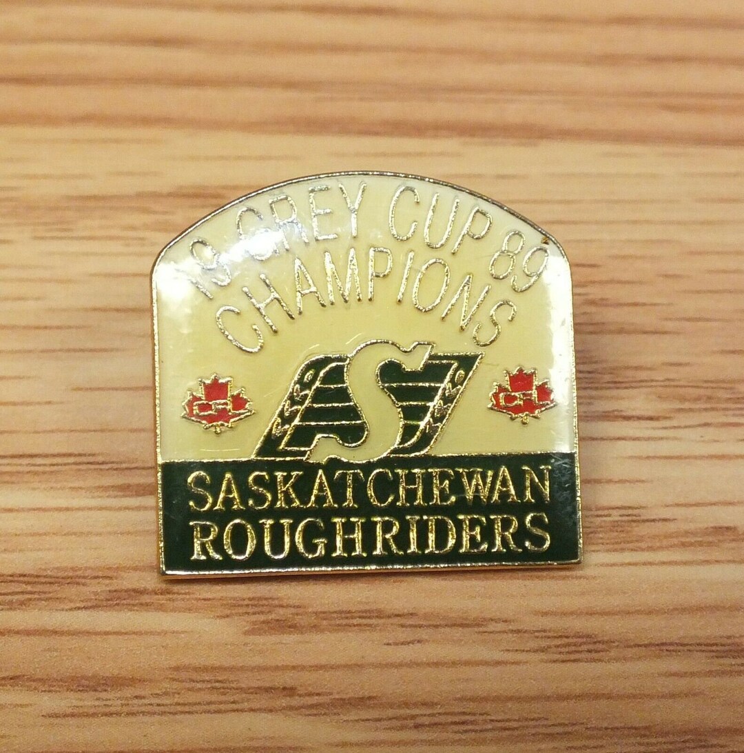 Vintage 1989 19 Grey Cup Champions Saskatchewan Roughriders Enamel ...