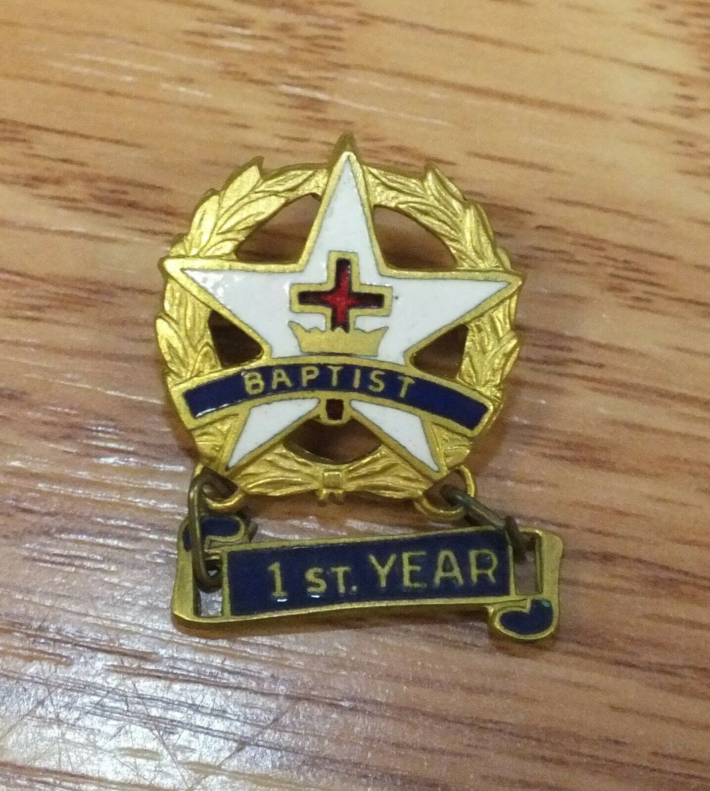 Vintage Gold Tone Baptist 1st Year Collectible Sunday School Lapel Pin ...