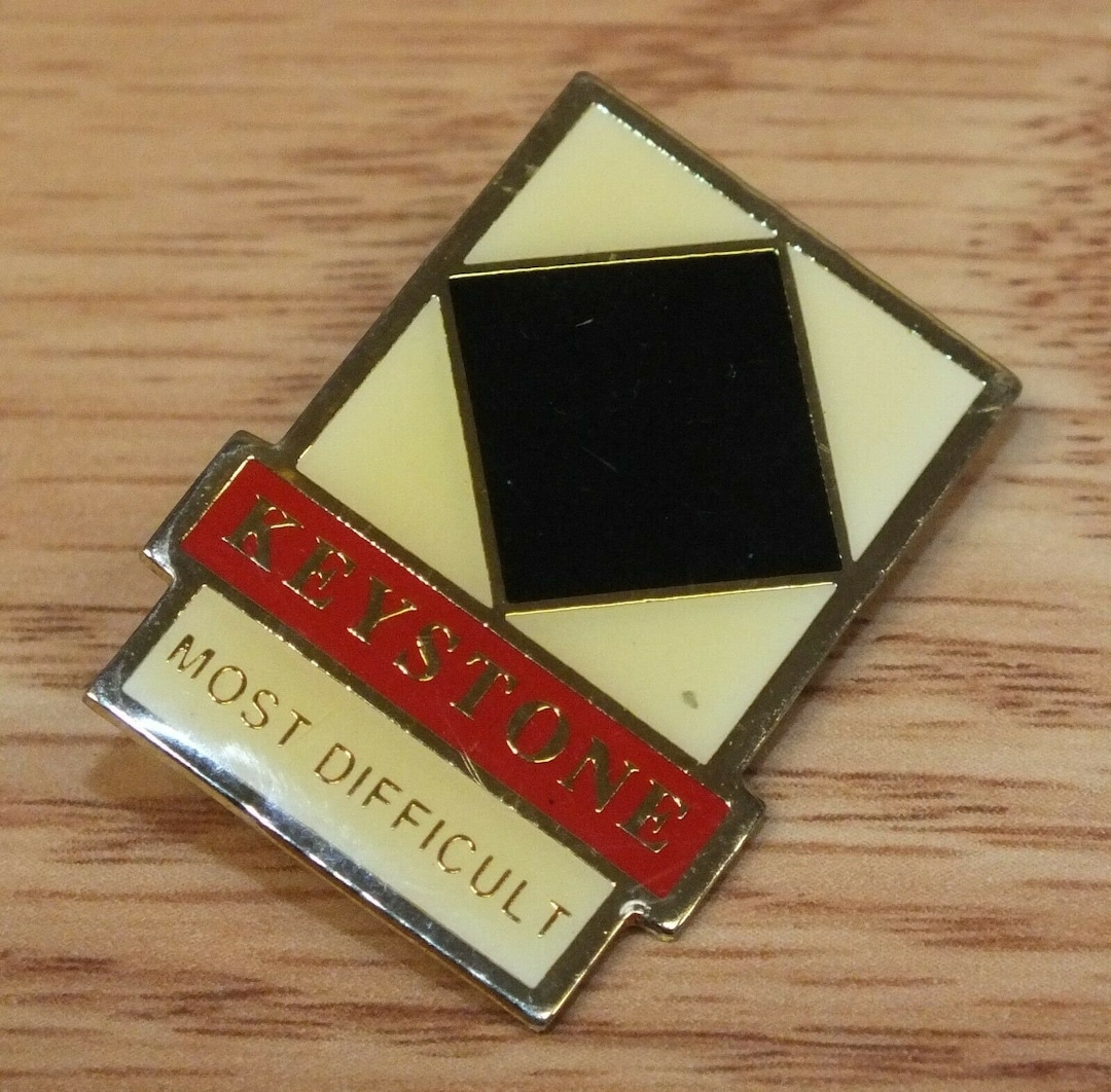 Vintage Keystone Most Difficult Collectible Ski Slopes Souvenir Lapel ...